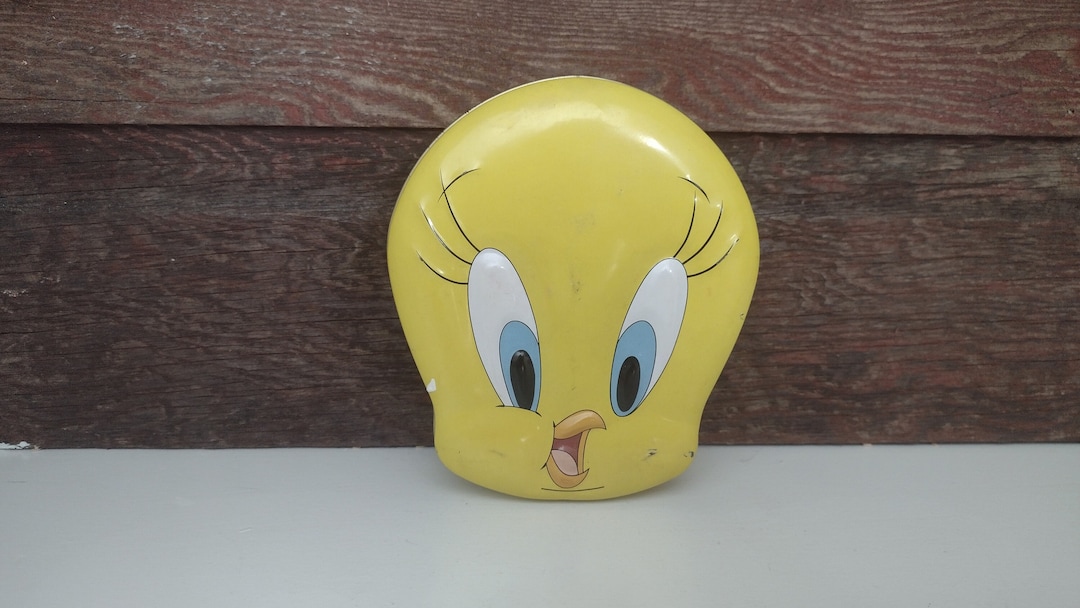 Vintage Tweety Bird Yellow Metal Tin - Etsy
