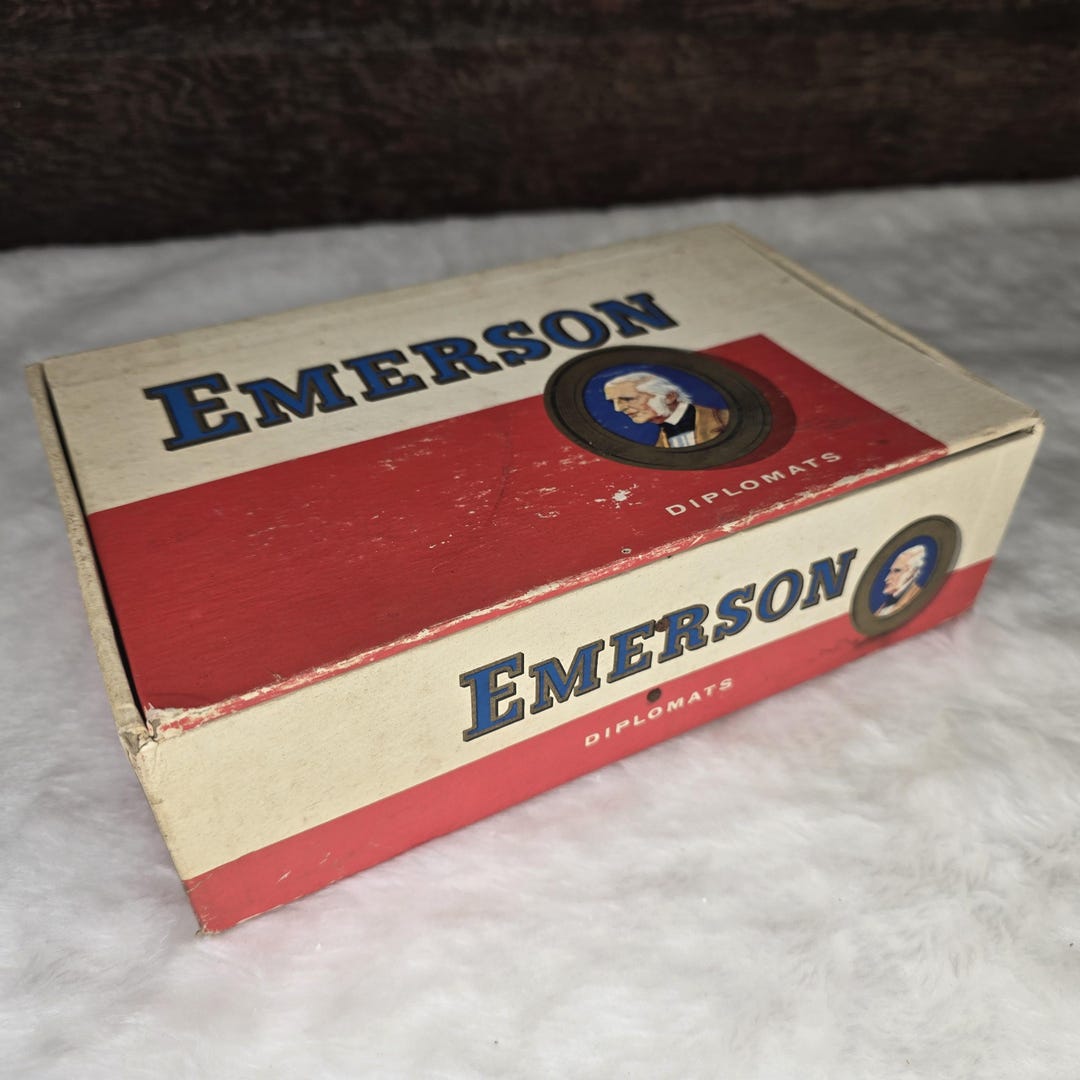 Vintage Emerson Diplomats Cigar Box - Etsy