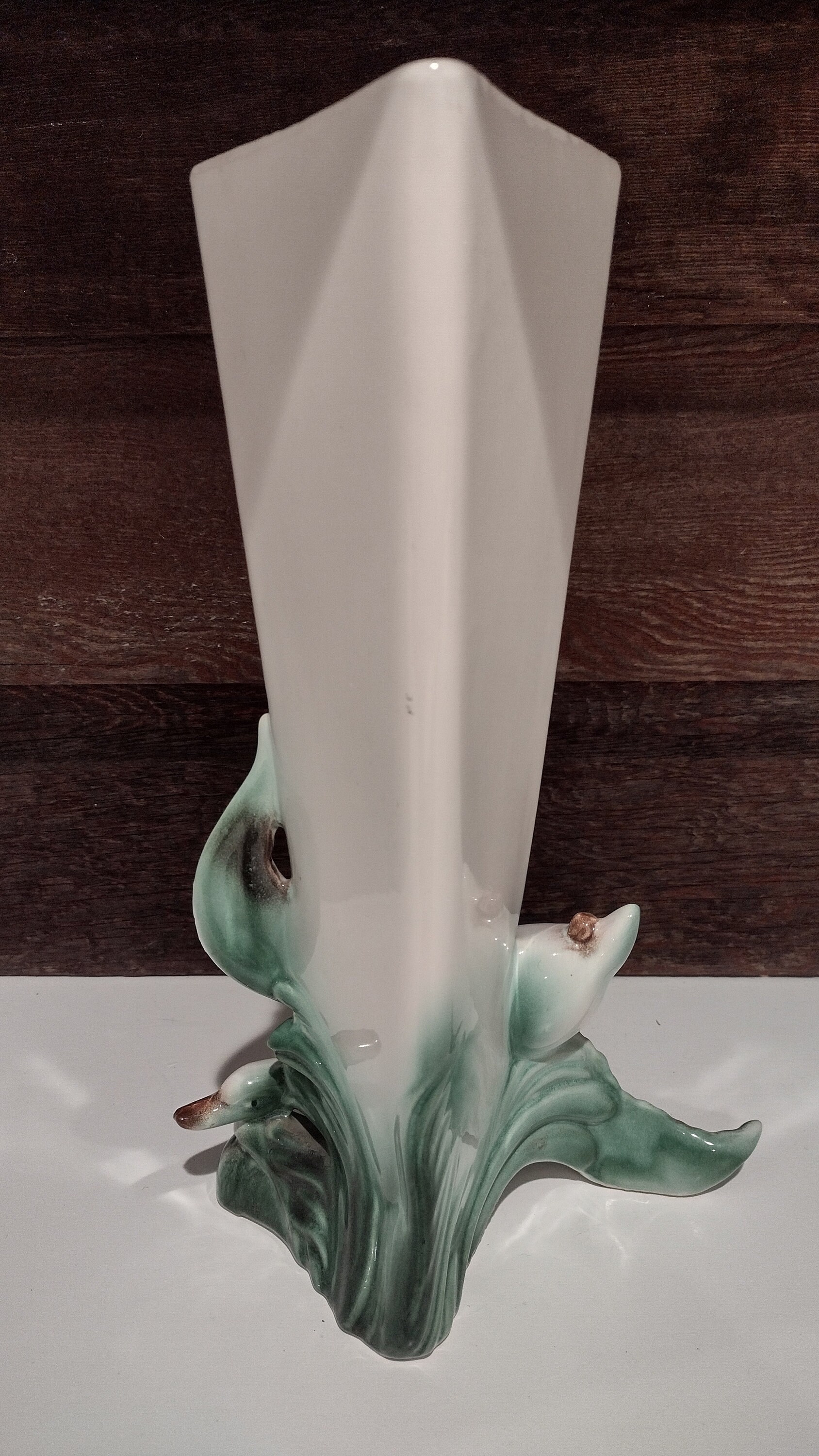 Regal #310 Triangular Vase With Cattails and Goose (regal is a ...