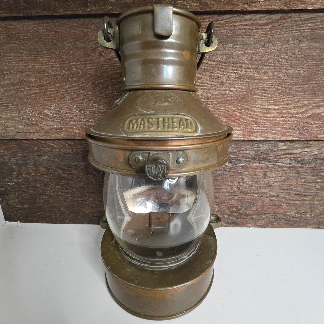 Tung Woo Masthead Ship Navigation Lantern, Copper, Nautical - Etsy