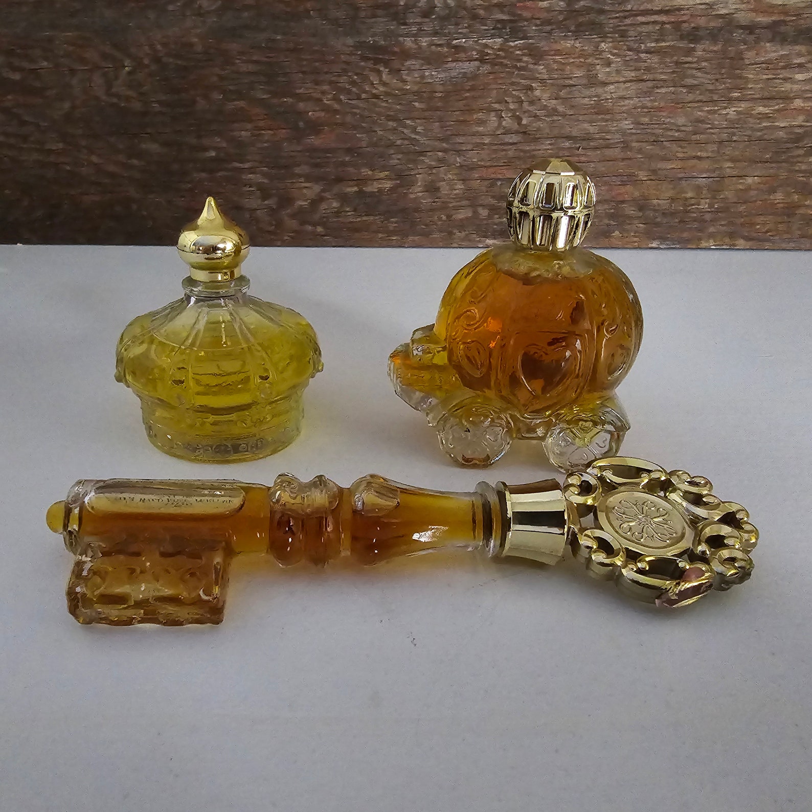 Vintage Avon Miniature Fragrance Bottles, Skeleton Key, Crown ...