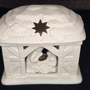 Partylite Ceramic Nativity Scene, Vintage Christmas Story Mary Joseph ...