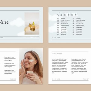 Cloud Nine | Elegant Pitch Deck Presentation | Designed in Canva - Etsy