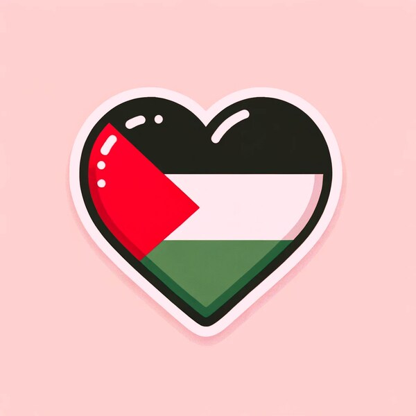 Palestine Flag Heart - Etsy