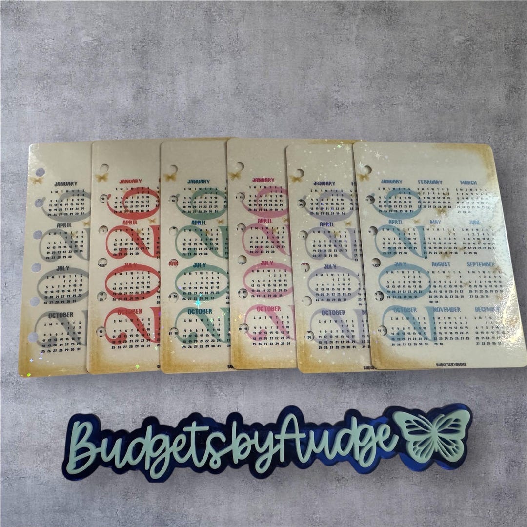 A5,A6,A7 Budget Binder Calendars - Etsy