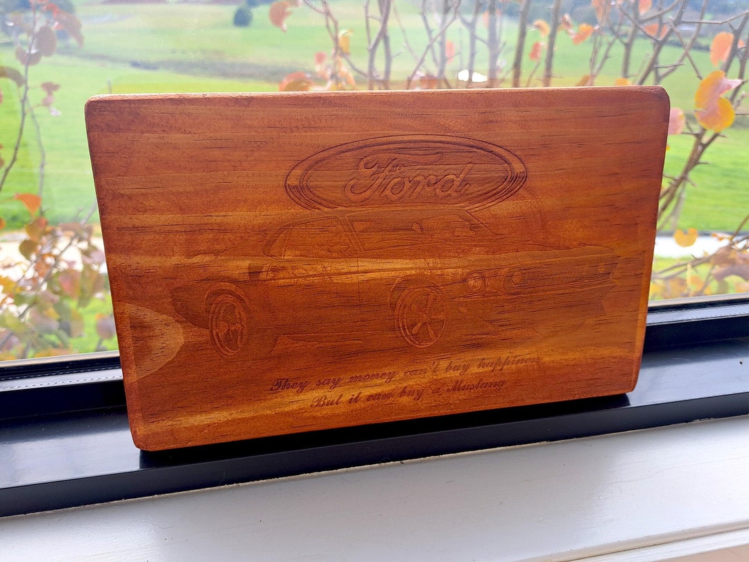 Ford Mustang Wood Block Poster Ford Mustang Timber Block Poster Laser ...