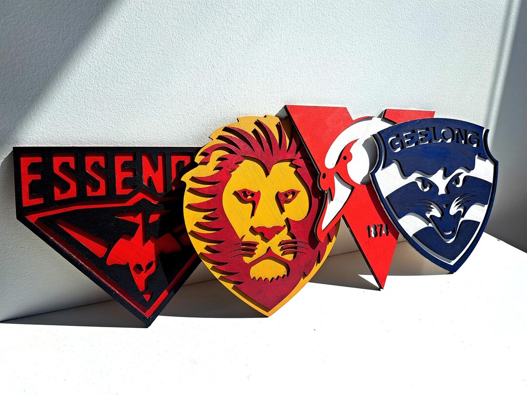 Footy Team Sign AFL Team Sign AFL Footy Sign Football Team Wall Art - Etsy