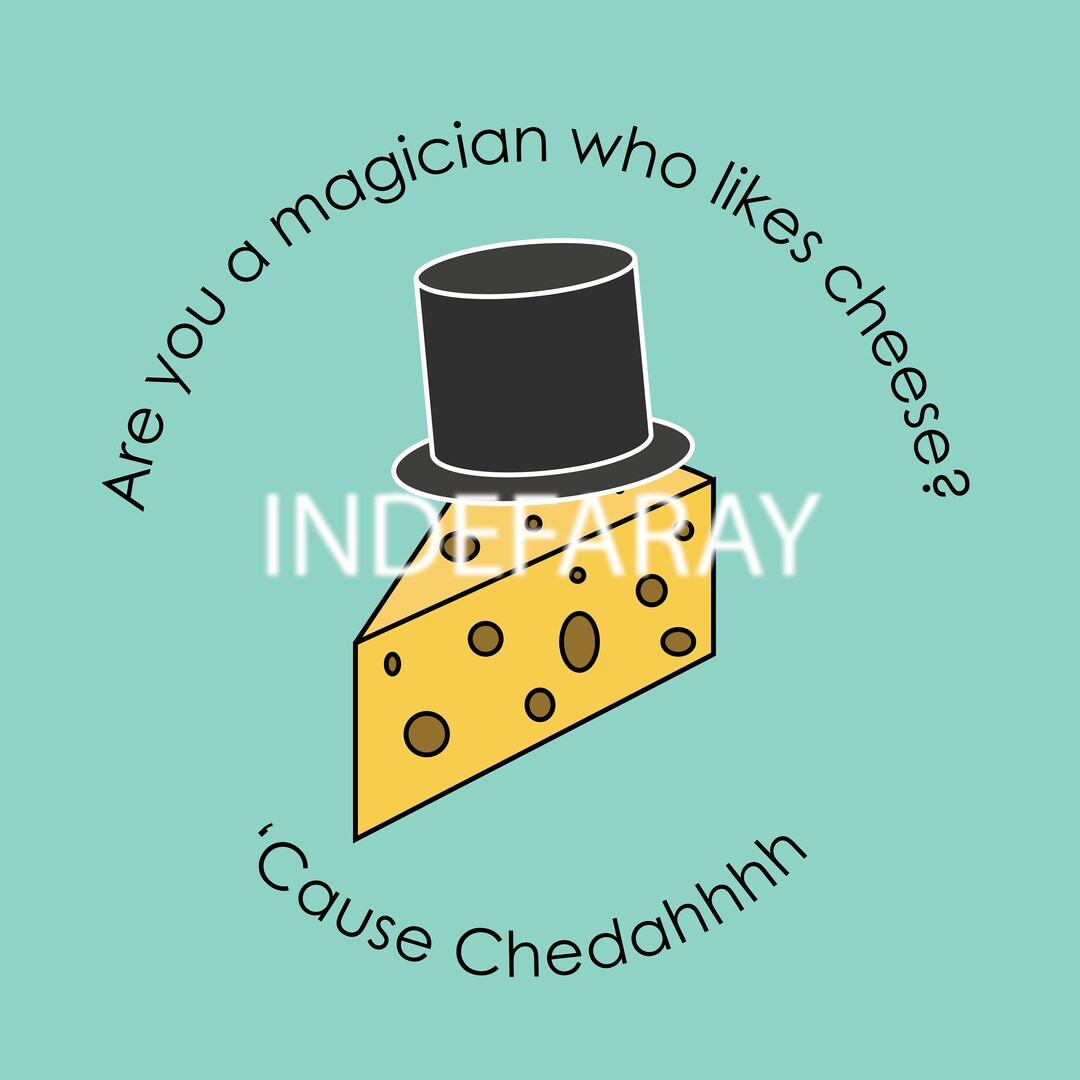 Cheesy Magician Pun Graphic SVG File PNG File - Etsy