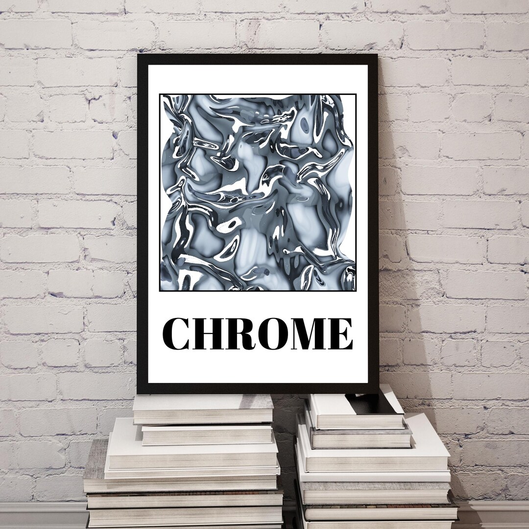 CHROME PRINT, Digital Chrome Art, Digital Chrome Print, Chrome Poster ...