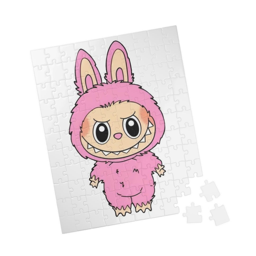 Labubu Doll Pink Puzzle - Cute Jigsaw Puzzle for Kids and Collectors ...