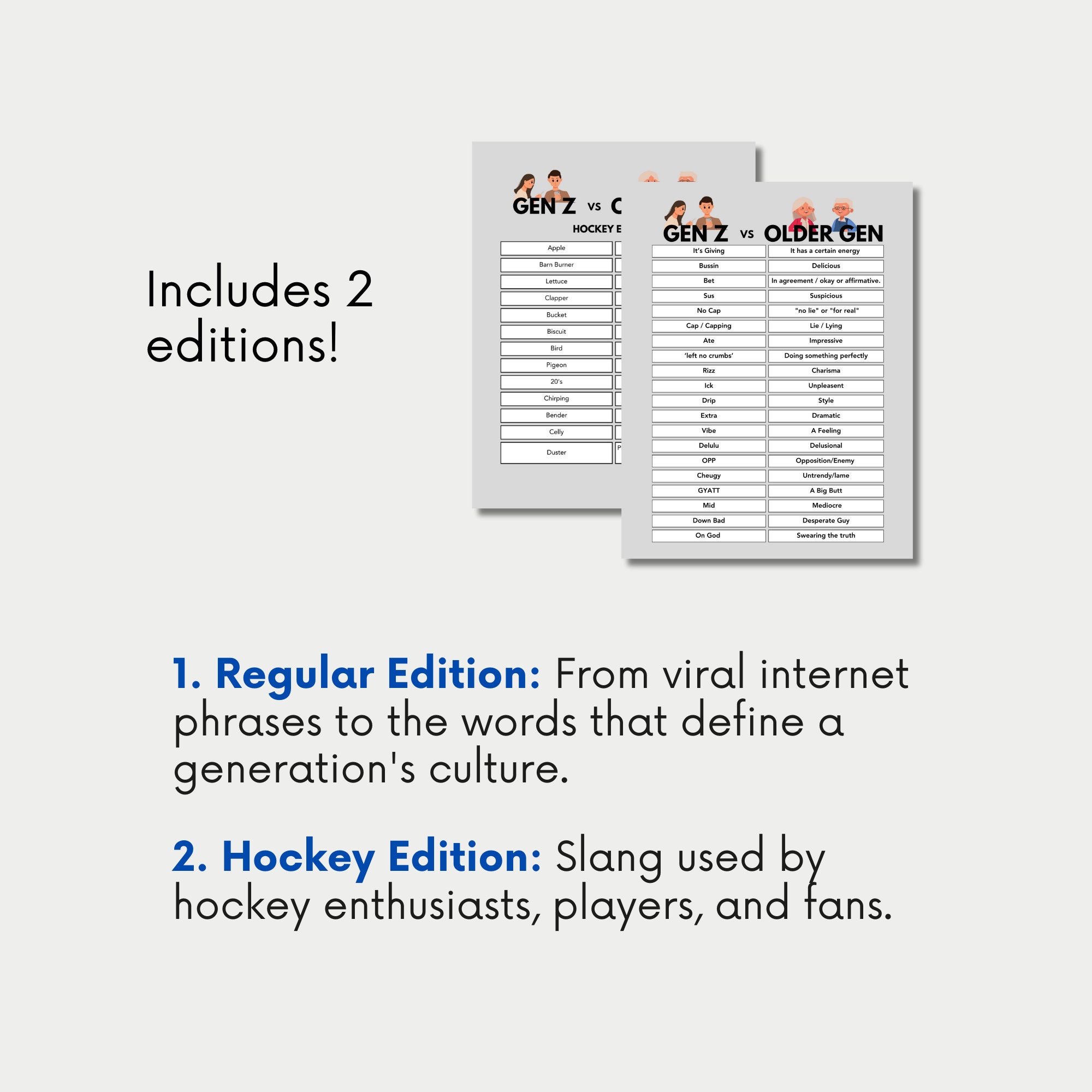 Ultimate Gen Z Slang Guide and Dictionary: Regular & Hockey Editions ...