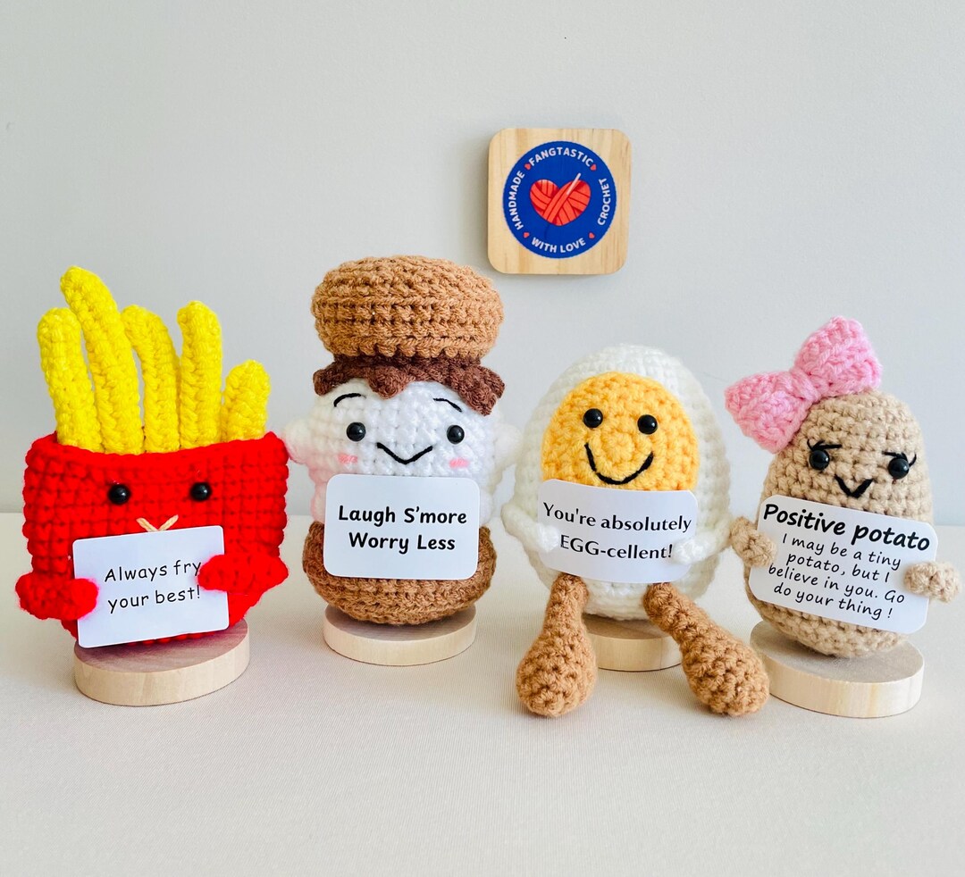 Supportive Positive Crochet Marshmallow S’more, Vegetables Fruits and ...