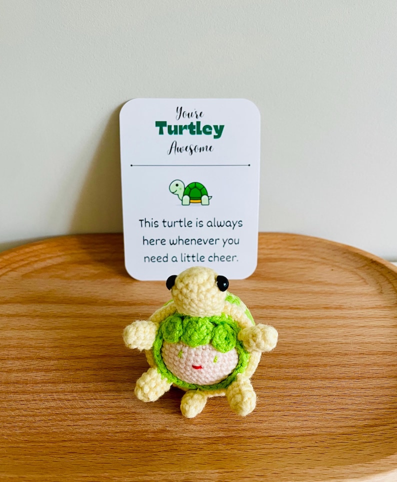 Crochet Pocket Hug Turtle: Personalized Cheer up Gift - Etsy