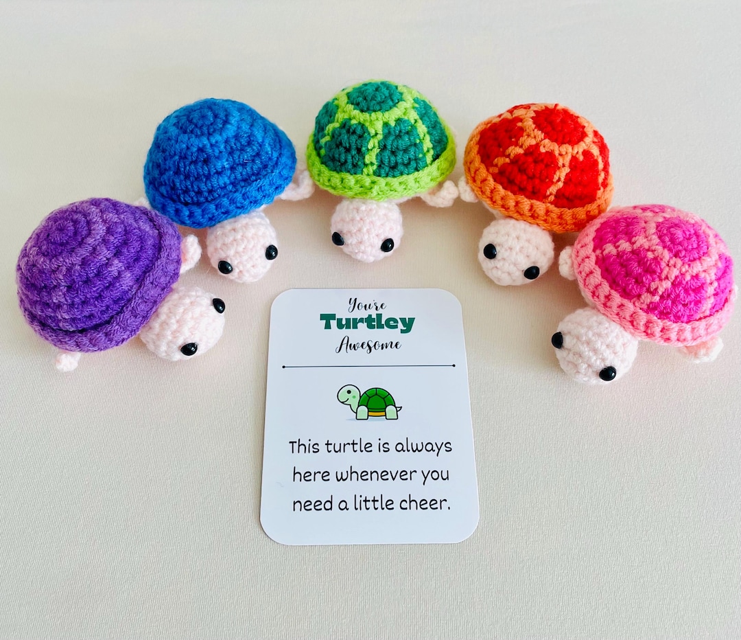 Crochet Turtle Pocket Hug: Emotional Support Charm - Etsy