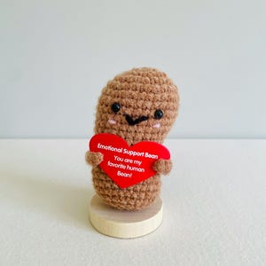 Crochet Coffee Bean Coffee Cup: Handmade Emotional Support Desk Buddy ...