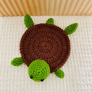 Cute Crochet Turtle Coasters, Tortoise Coaster, Turtle Mug Rug, Table ...