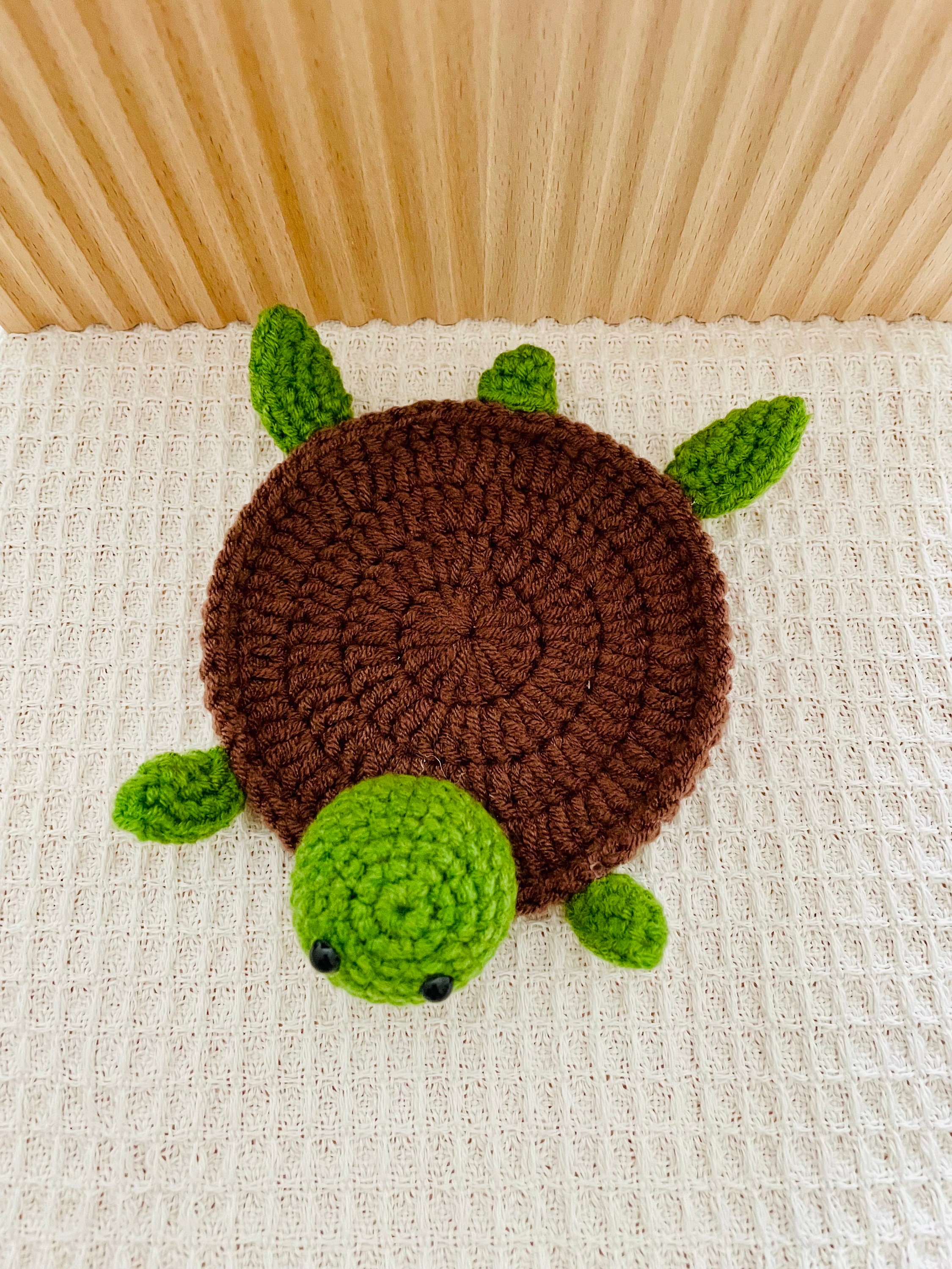 Cute Crochet Turtle Coasters, Tortoise Coaster, Turtle Mug Rug, Table ...