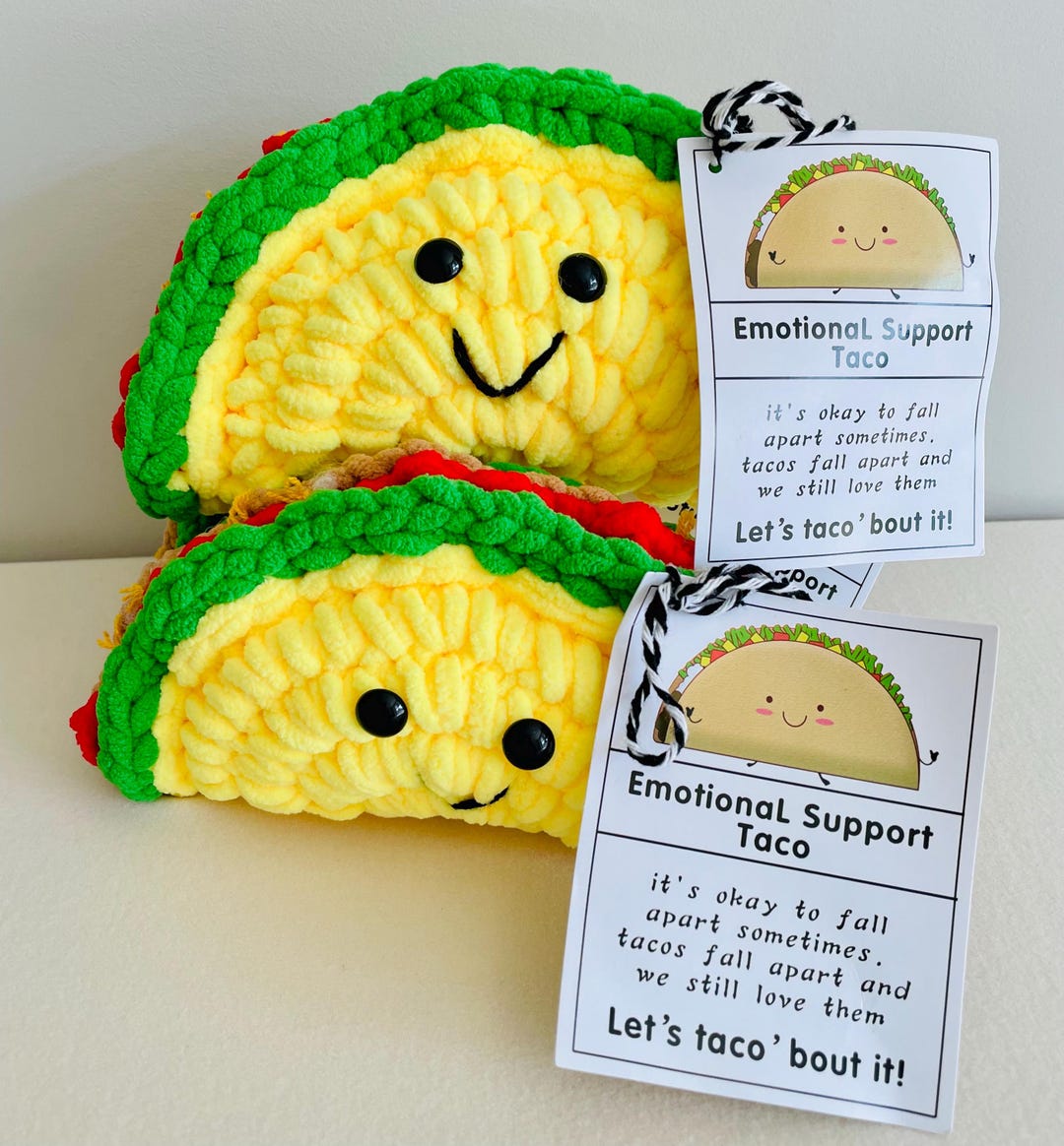 Crochet Emotional Support Taco: Handmade Desk Buddy - Etsy