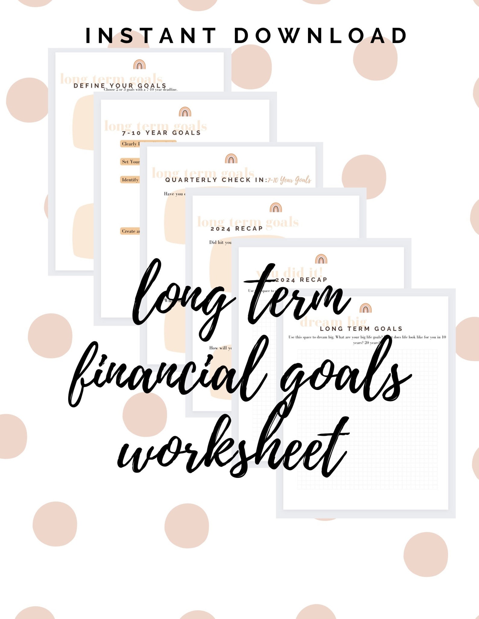 Printable Long-term Financial Goals Bundle - Etsy