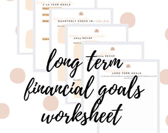 Printable Short-term Financial Goals Bundle - Etsy