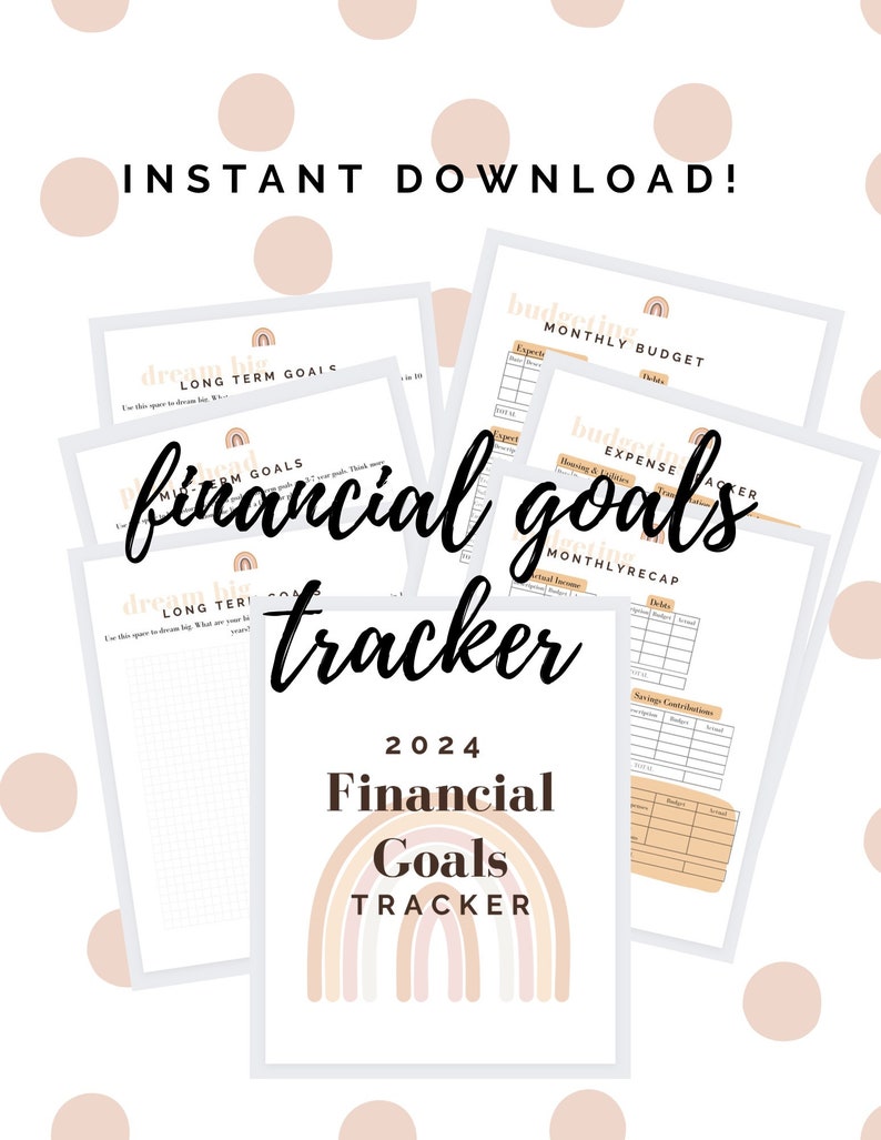 Printable 2024 Financial Goals Tracker - Etsy