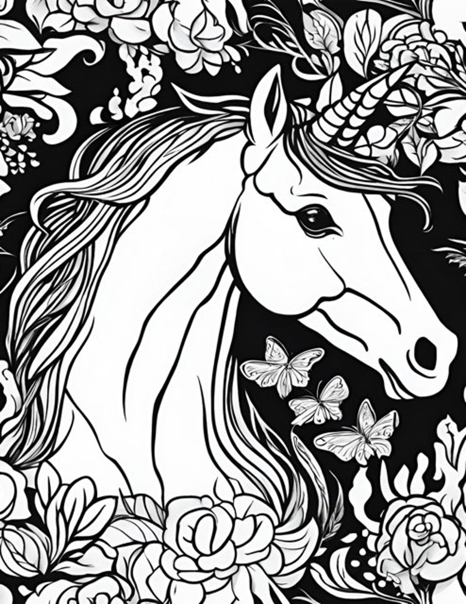 Magical Unicorn Color Pages - Etsy