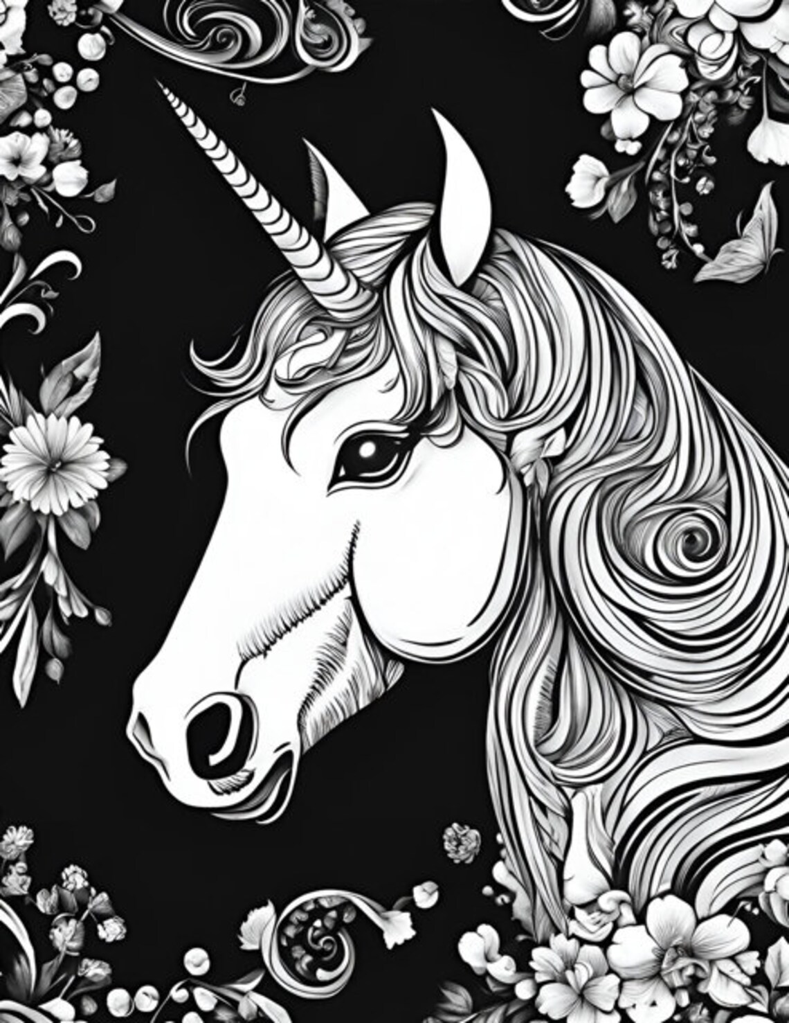 Magical Unicorn Color Pages - Etsy