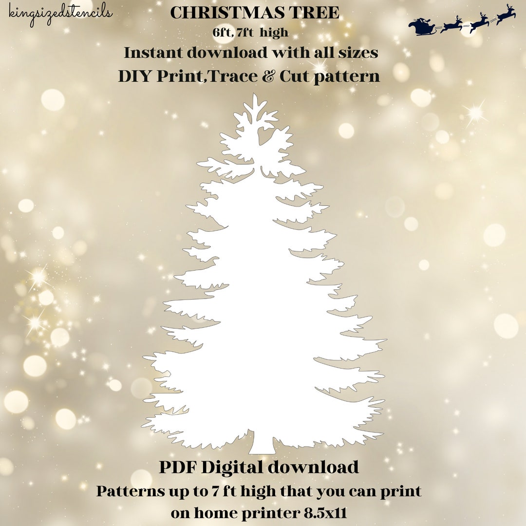 6ft to 7ft Christmas Tree, Decal, Party Backdrop, Decor, Holiday ...