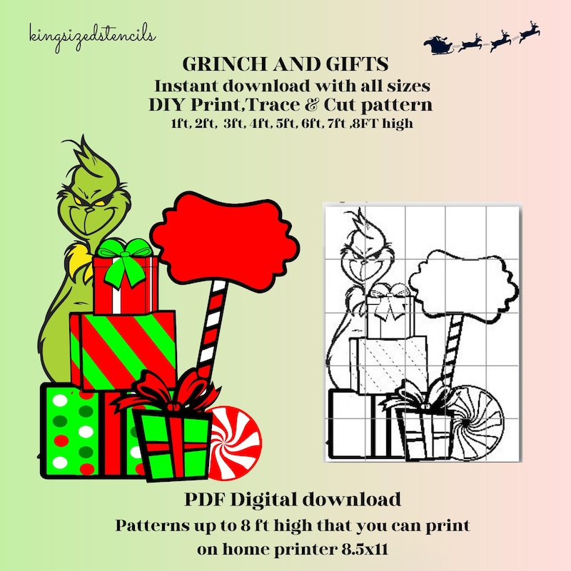Traceable Grinch - Etsy