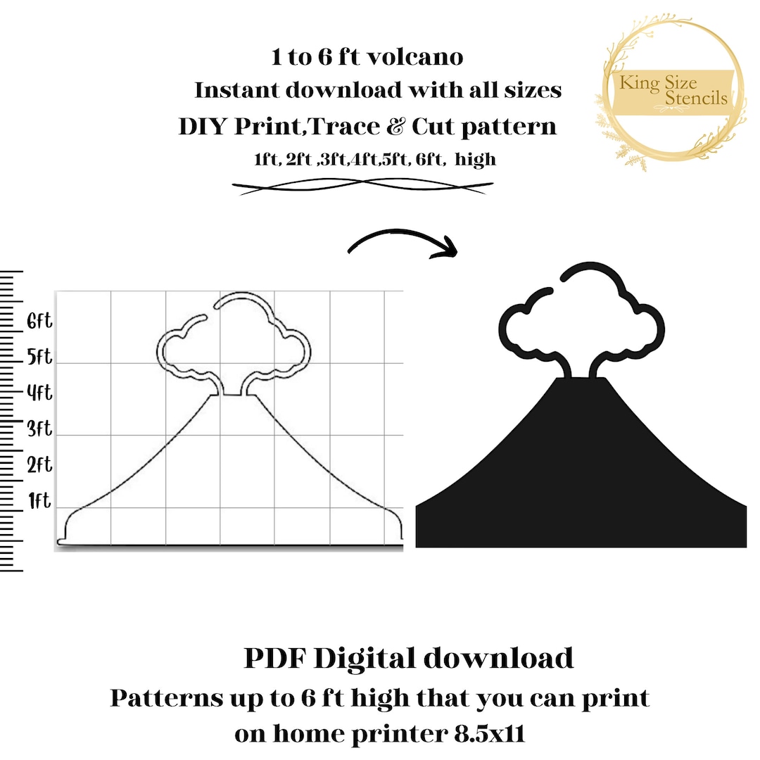 1 to 6ft High Volcano, Farm, Jungle, Dinosaur, Lava, Party, Custom ...