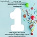 4 to 6ft Number One , Decal, DIY, Backdrop, Yard Art, First Birthday ...