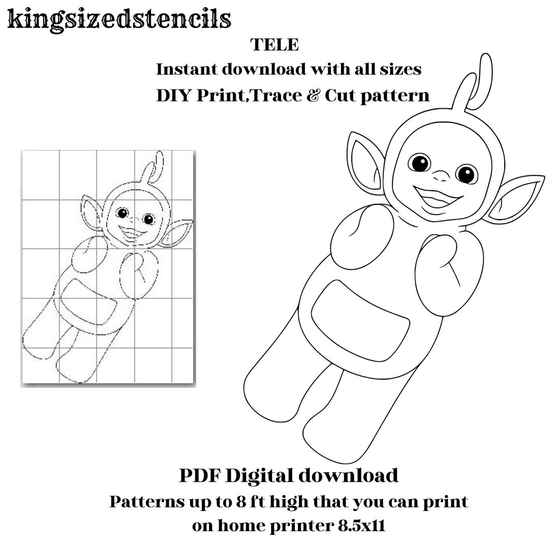 4ft to 6ft Teletubbies, Yard Art Display, Craft, Backdrop, Kids Party ...