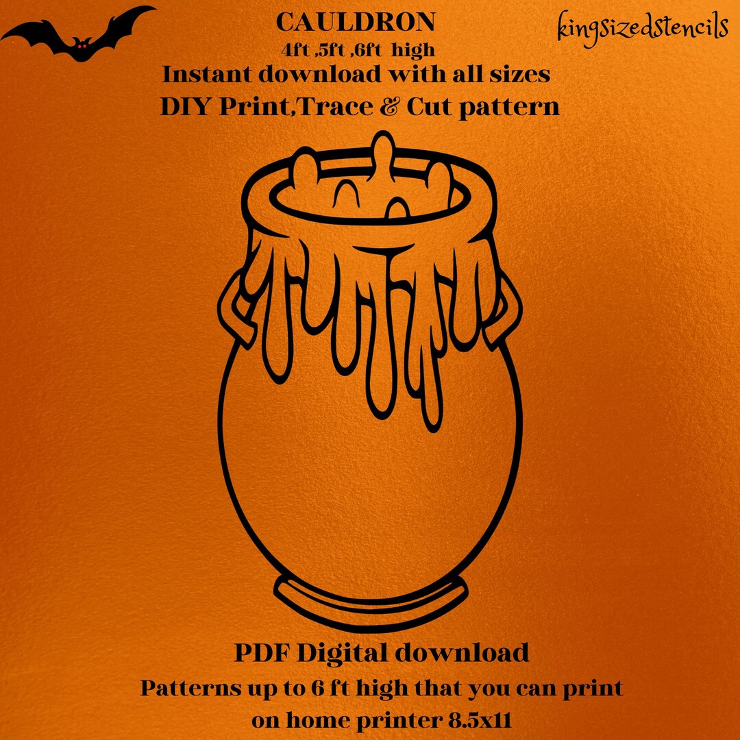 4ft to 6ft High Cauldron, Halloween Party, Backdrop, Decor, Yard Art ...
