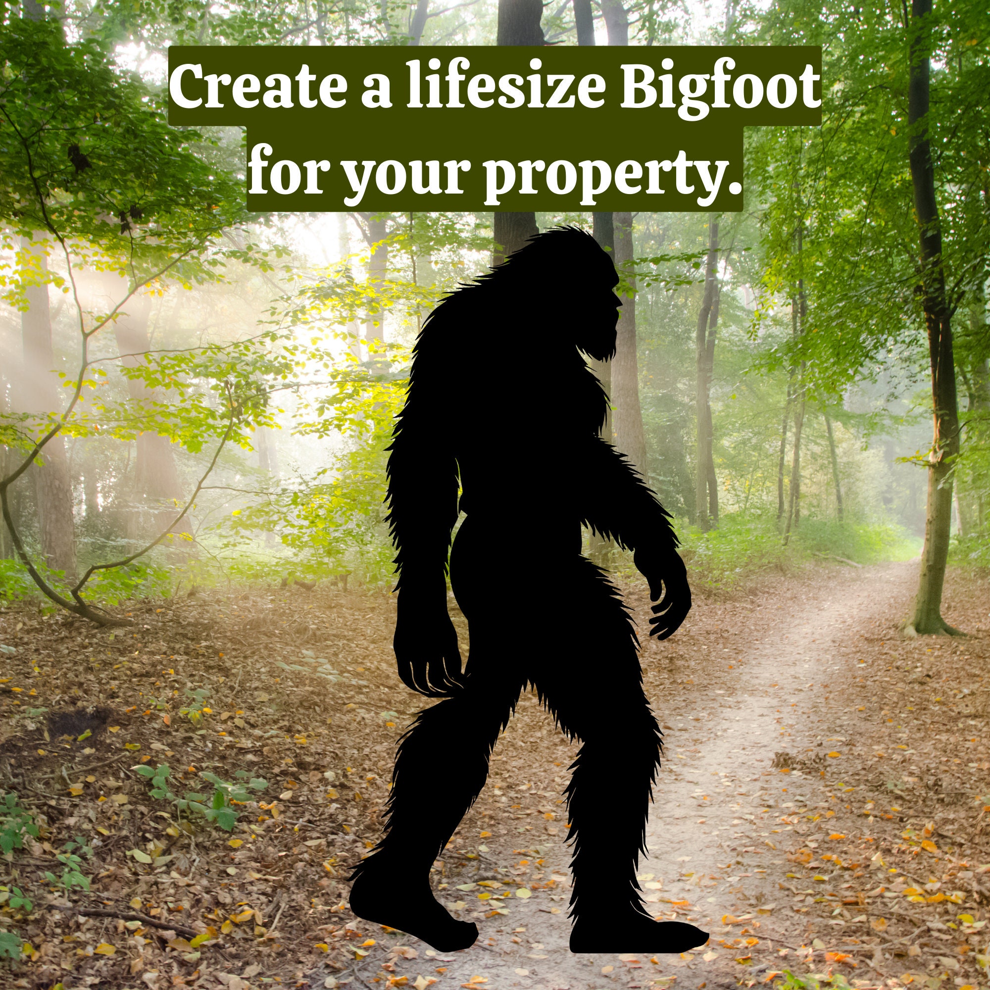 7ft 8ft 10ft Life Size Female Bigfoot Pattern Sasquatch Silhouette ...