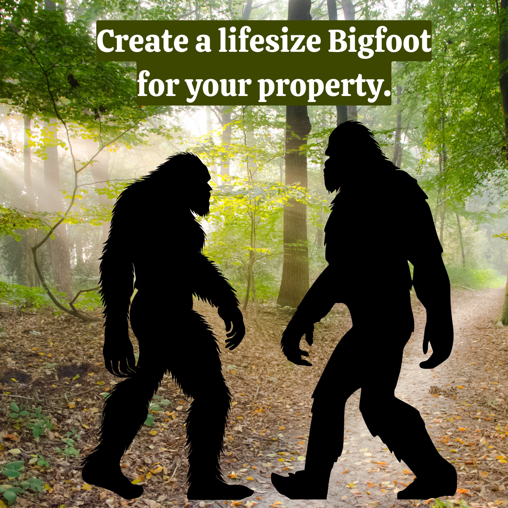 7ft 8ft 10ft Life Sizebundle Bigfoot Pattern Sasquatch Silhouette ...