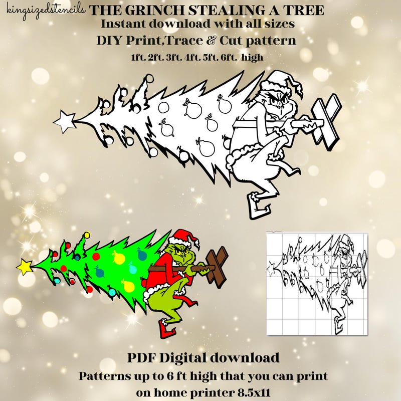 Traceable Grinch - Etsy