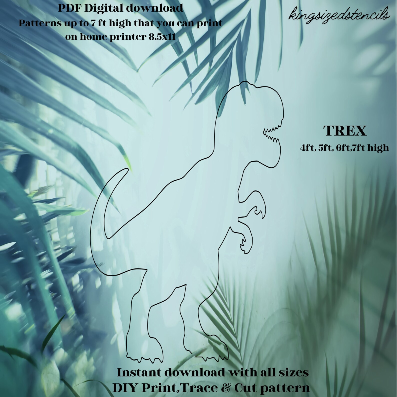 4ft to 7ft , T Rex ,dinosaur, Farm ,kids Birthday Party, Decor ...