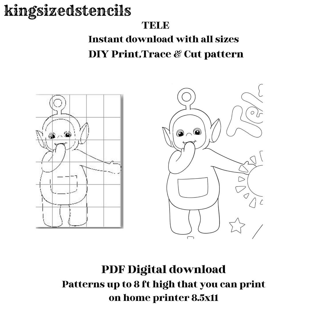 4ft to 6ft Teletubbies, Yard Art Display, Craft, Backdrop, Kids Party ...
