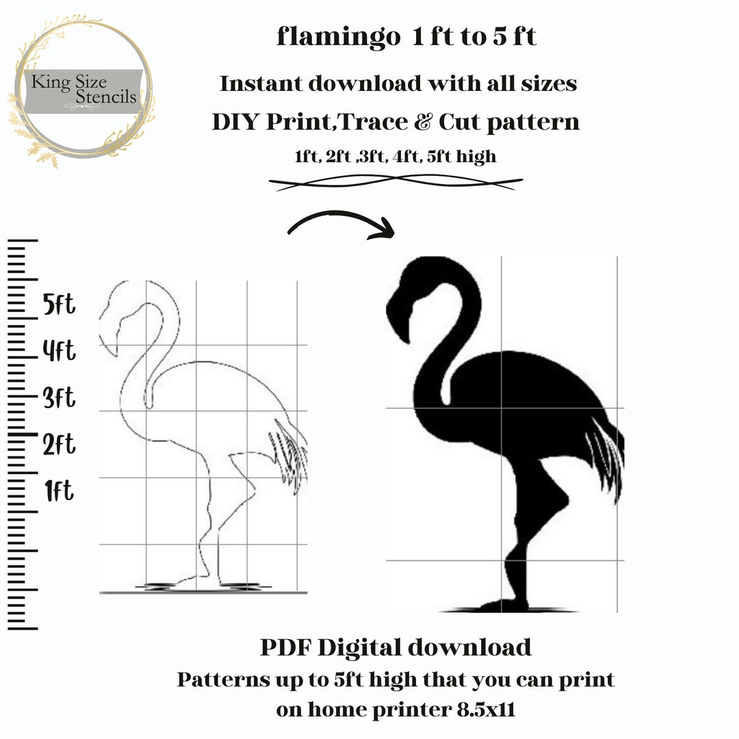 1 to 5ft Flamingo ,animal , Farm , Exotic, Pink, Zoo, DIY, Beach ...