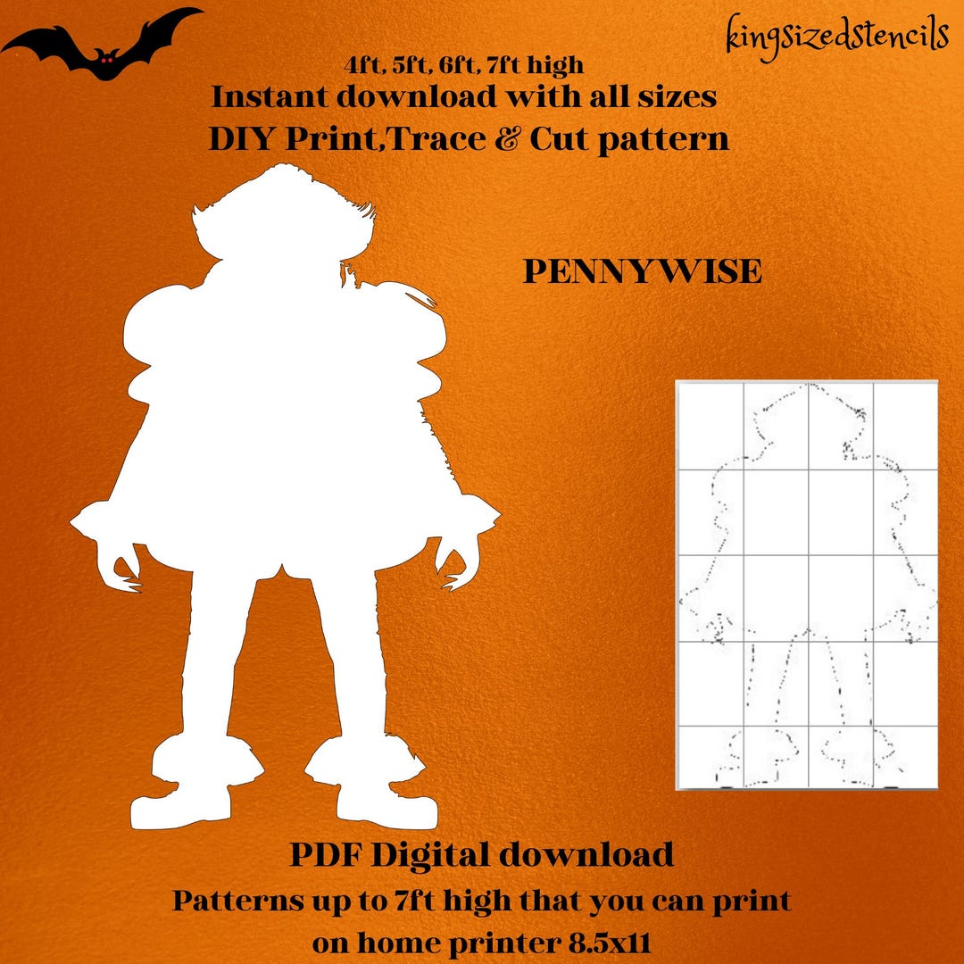 4ft to 7ft High Clown, Evil, Spooky, Horror, Slasher, Halloween , Yard ...
