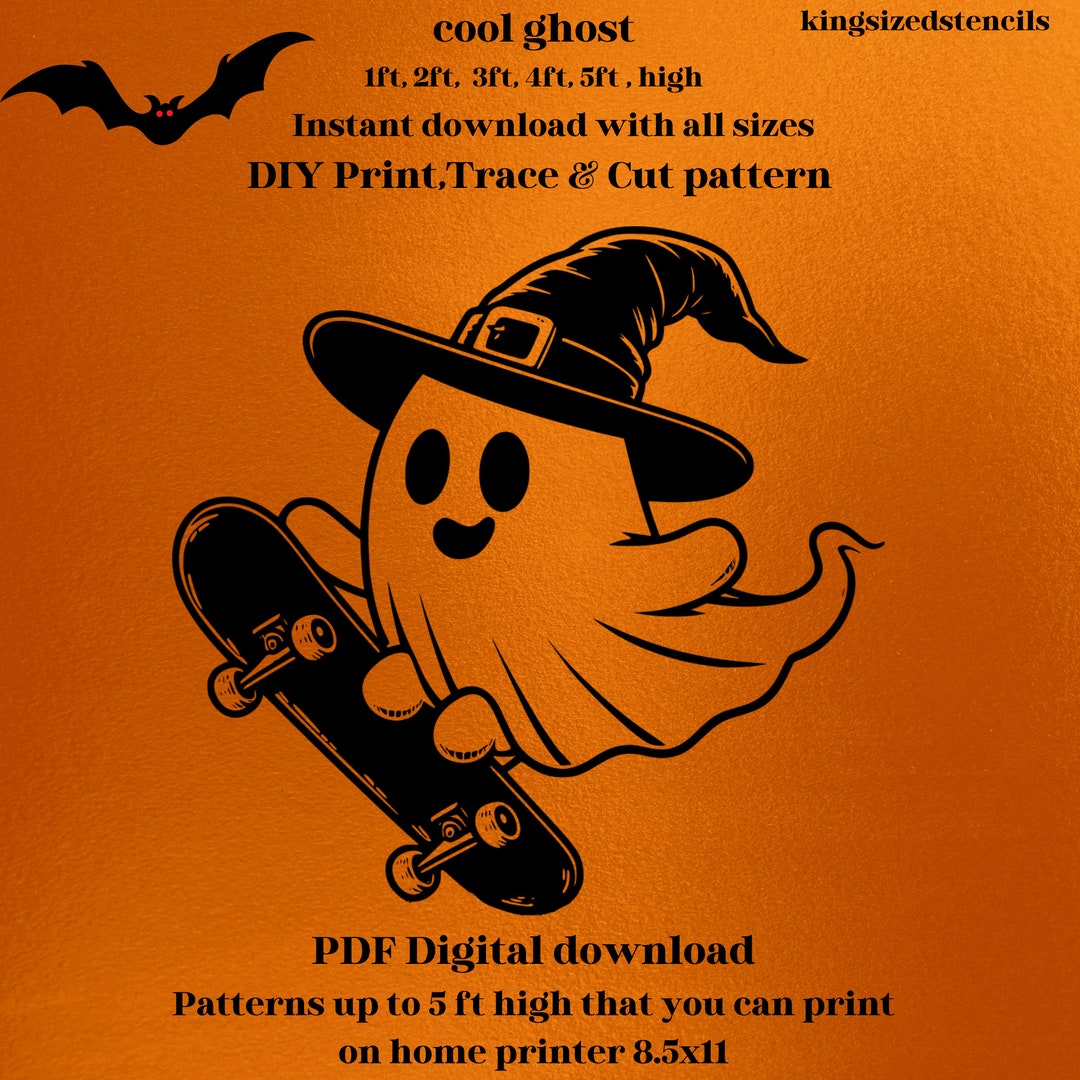 1ft to 5ft Cool Ghost ,yard Art ,garden Decor, Decal, Shadow Art ...