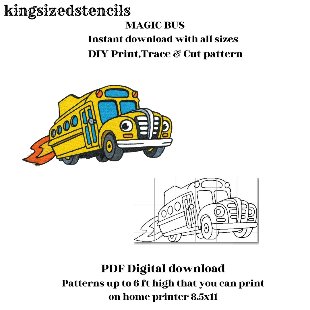 School Bus, Silhouette Stencil Template Bundle , Teacher, Prop, Locker ...