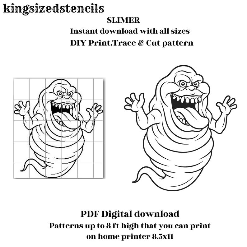 4ft to 6ft Slimer, Ghostbuster ,yard Art Display, Woodworking, 80s ...