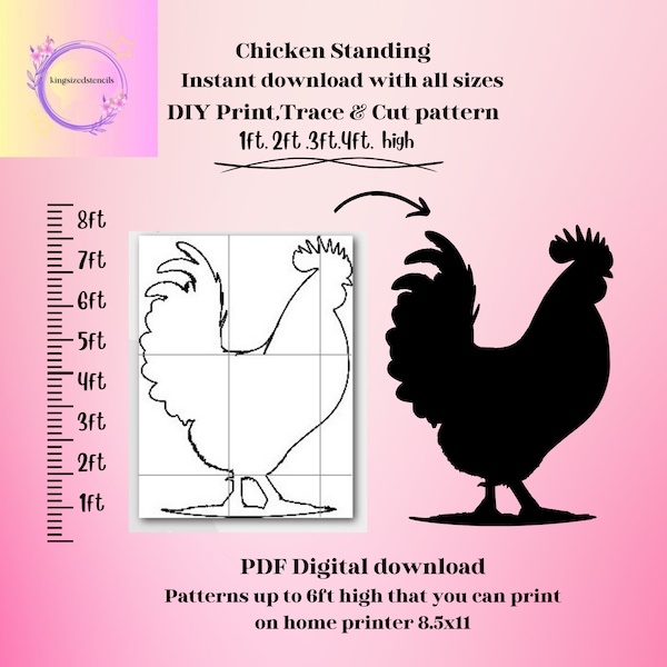 Rooster Stencil - Etsy