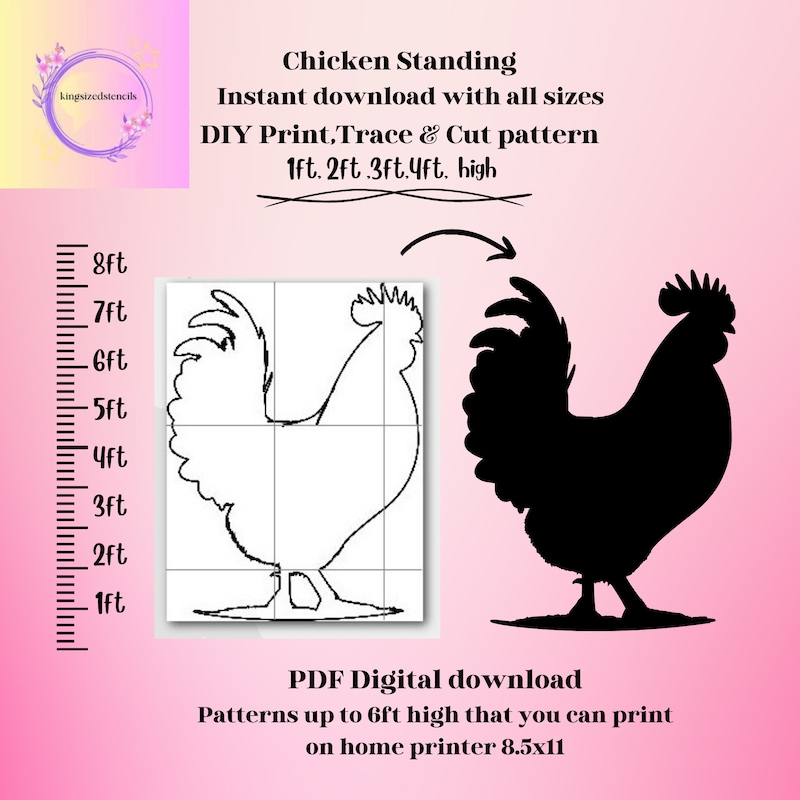 Rooster Stencil - Etsy