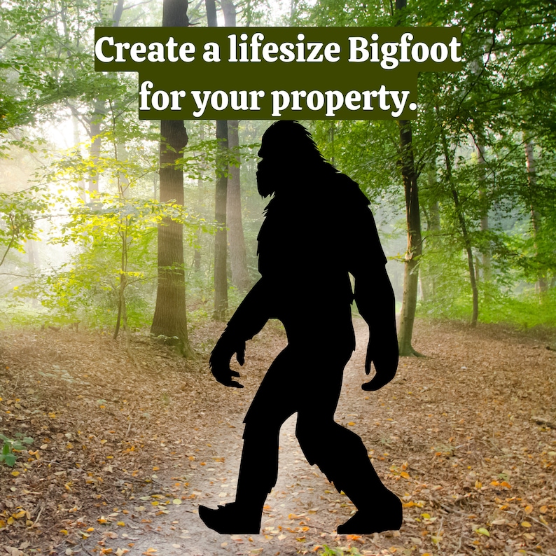 7ft 8ft 10ft Life Size Bigfoot Pattern , Yeti, Sasquatch Silhouette ...