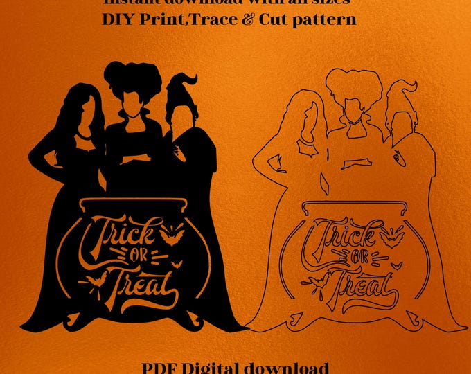 Haunted House Printable Trace and Cut PDF Template 6 Ft Tall ...