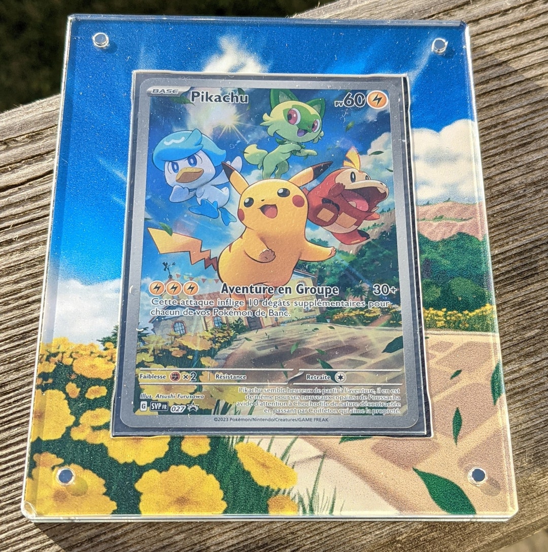 Illustrated Magnetic Protection Pokémon Card Pikachu Promo ETB - Etsy