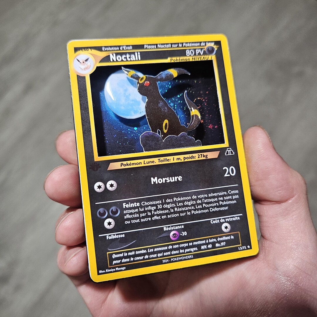 Handmade Shadowbox 3D Pokemon Card - Umbreon Neo Discovery (ENGLISH ...