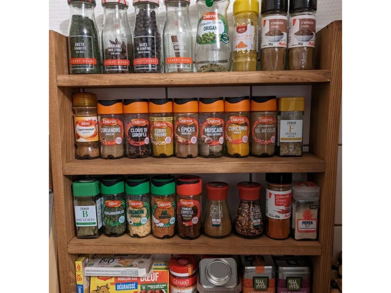 Large Spice Rack Wood Kitchen Cabinet Counter Organizer - Etsy